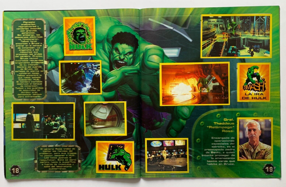 ALBUM THE INCREDIBLE HULK - Sticker Album Complete 100% PERU 2003 ...