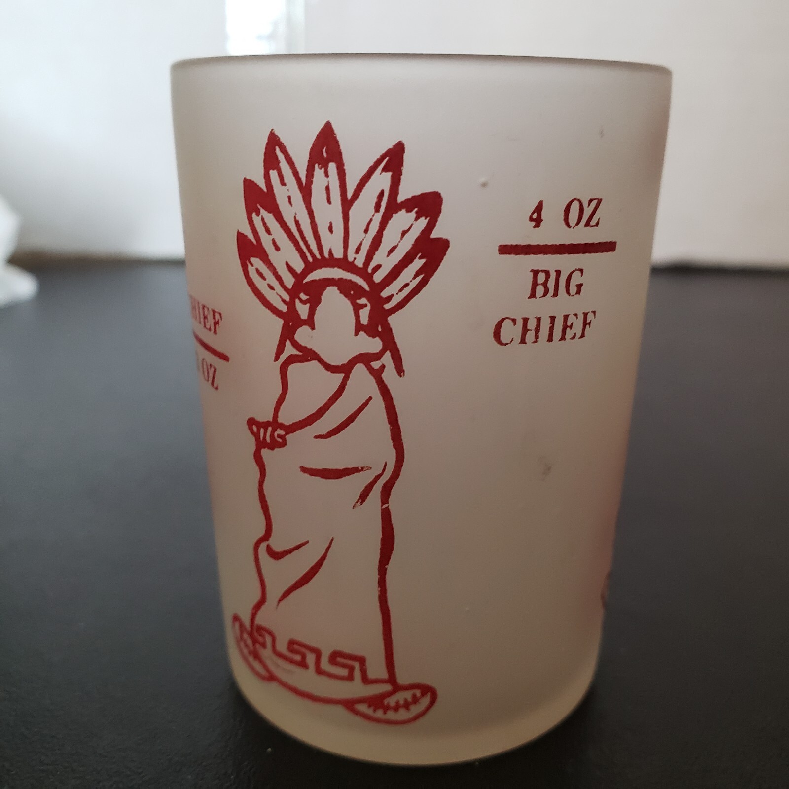 Vintage Funny Indian Callum Shot Frosted 1950s Shot Glass 4 oz., Hazel ...
