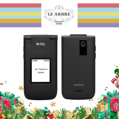 Unlocked Orbic Journey V RC2200L Black 4G LTE Postpaid Flip Phone ...