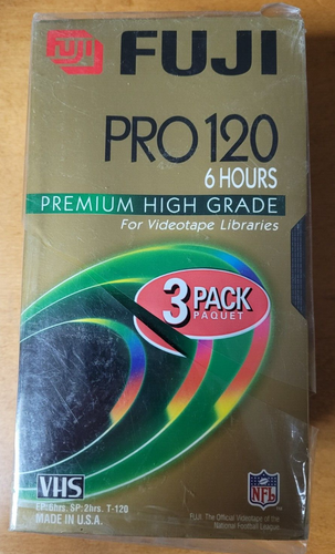 Fuji Pro 120 Premium High Grade VHS Tapes SEALED 3 Pack | eBay