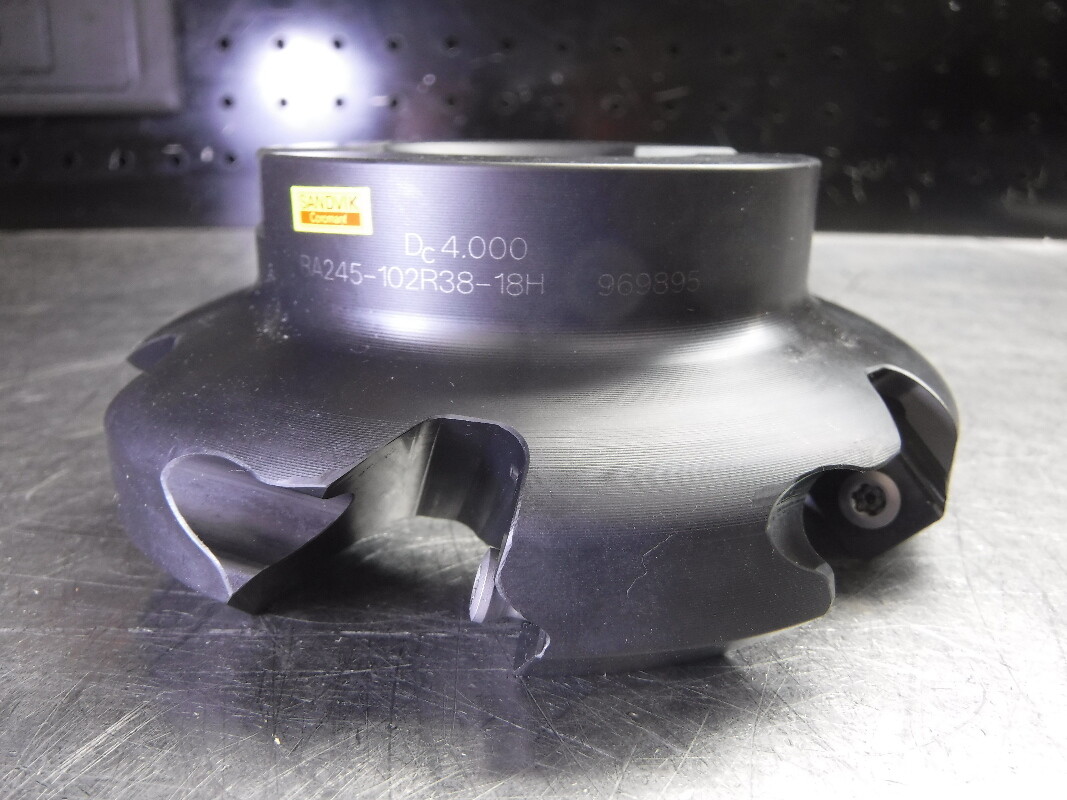 Sandvik 4.74" Indexable Facemill 1.5" Arbor RA245-102R38-18H (LOC2945A ...