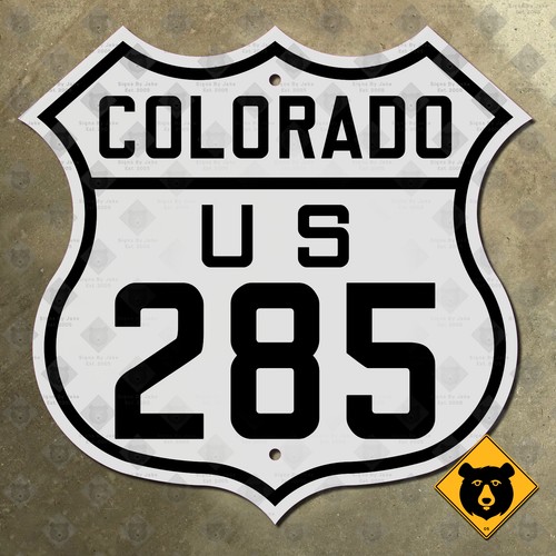 Colorado US Route 285 highway road sign 1926 Denver Lakewood 16x16 | eBay