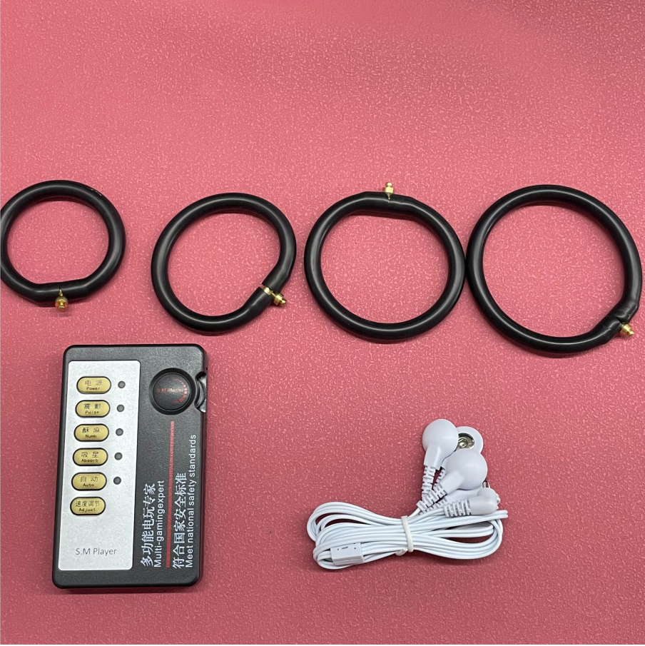E-Stim Shock Cock Therapy Penis Ring Anal Butt Plug Stimulate Sex Toys ...