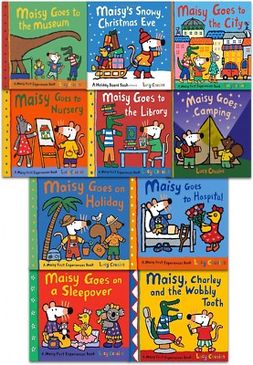 Maisy Mouse First Experiences 10 Books Collection Set In A Zip Lock Bag ...