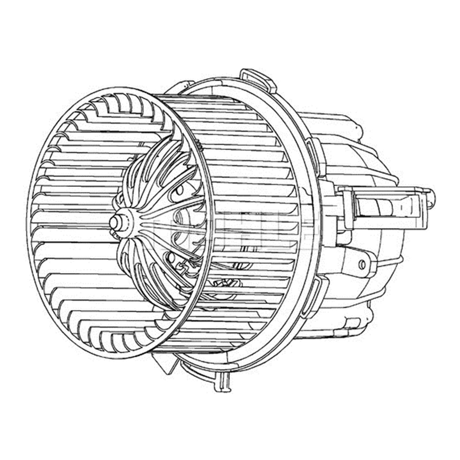 Interior Blower Motor AB115000P Mahle Heater 8K2820021B 8K2820021C ...