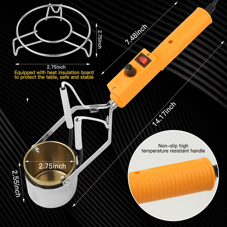Lead Melting Pot for Fishing & Bullets Molds Kit. Electric Melting Pot ...