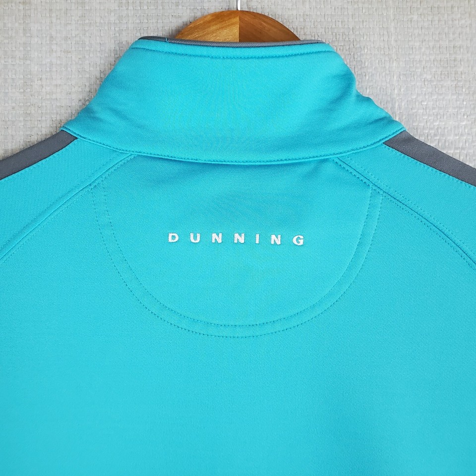 DUNNING x SHADOW RIDGE Size Large Turquoise 1/4 Zip Performance ...