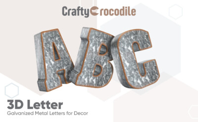 Galvanized Metal Letters for Wall Decor -3D Letter for Hanging or ...
