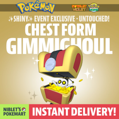 SHINY GIMMIGHOUL CHEST FORM Raid Event Exclusive for Pokemon Scarlet ...