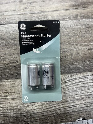 GE Genuine FS-4 Fluorescent Starter 2-Pack For Use With 30 and 40 Watt ...