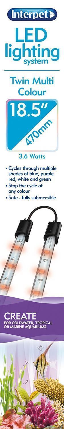 Interpet Blue LED Light System 3 X 36cm Fish Tank Aquarium Submersible ...