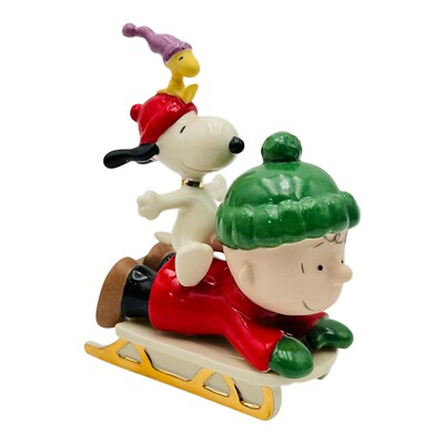 Lenox Peanuts Snoopy Sledding Adventure New With Tag #859464 RARE ...
