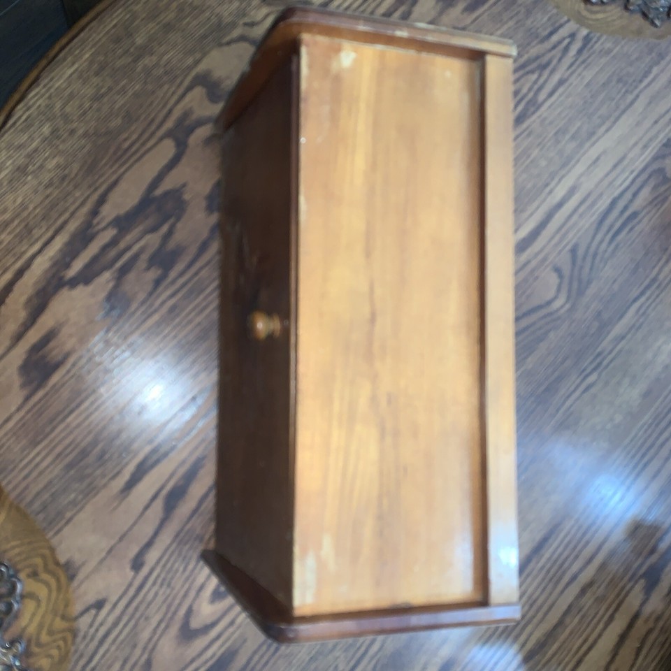 Vintage Hand-Carved Wooden Bread Box Wheat MCM Indonesia | eBay