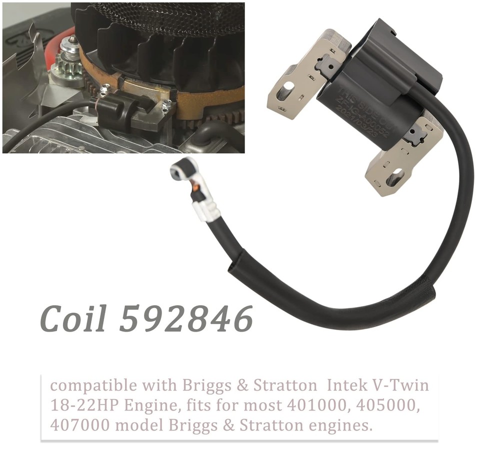 592846 Ignition Coil for Briggs and Stratton Ignition Coil Replaces ...