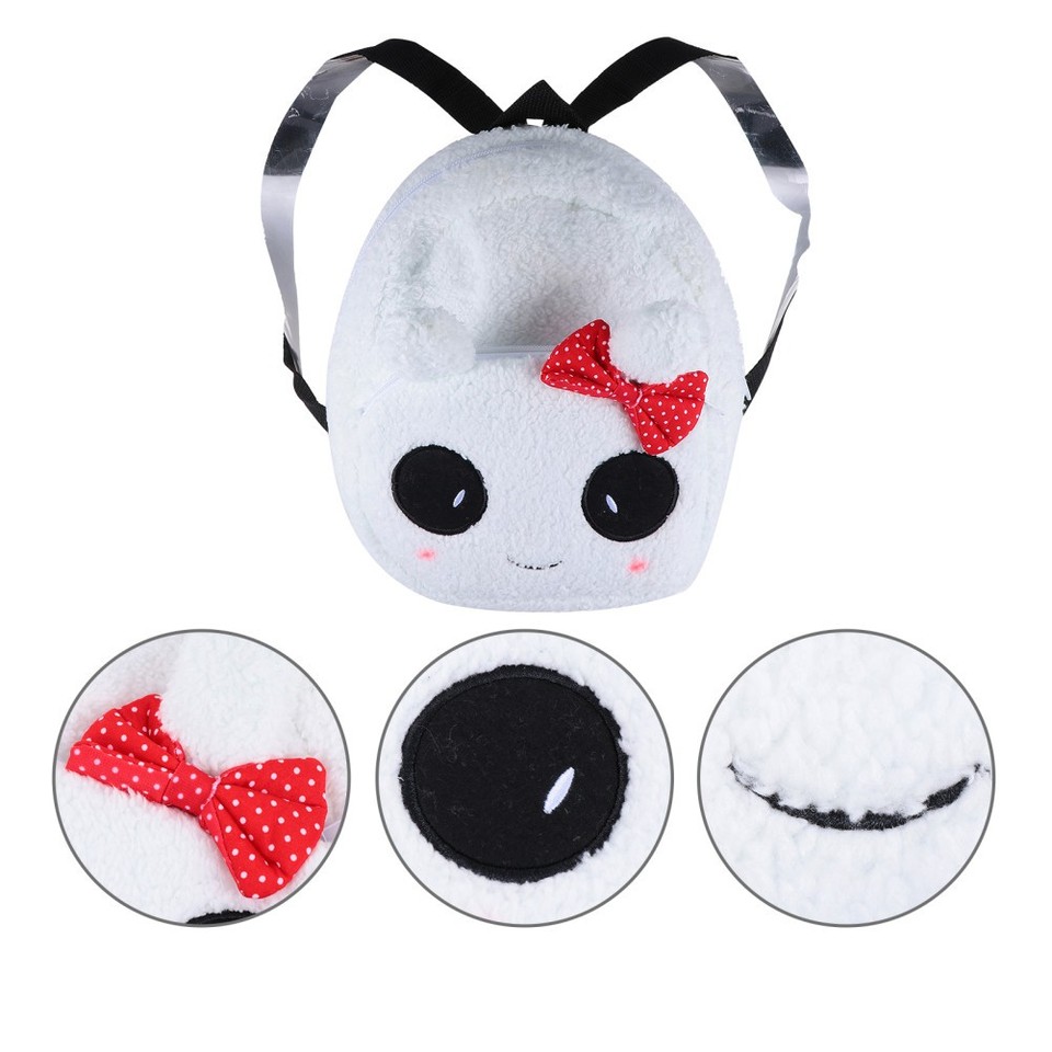 Red Panda Plush Bag Adjustable Cartoon Backpack for Children with Bow ...