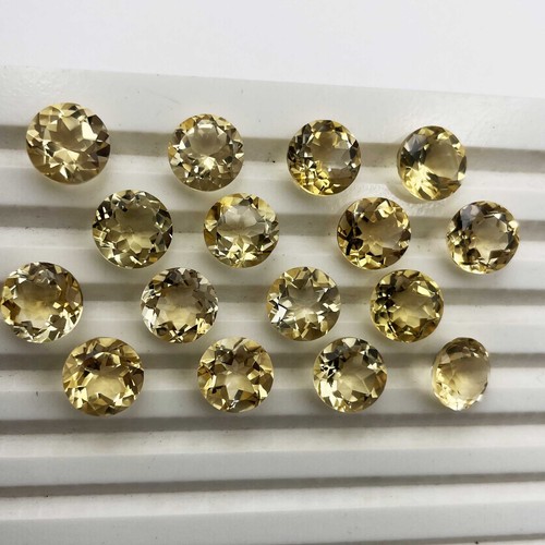 Natural Citrine Round Cut Loose Gemstone Lot 21 Pcs 9 MM 50 CT | eBay ...