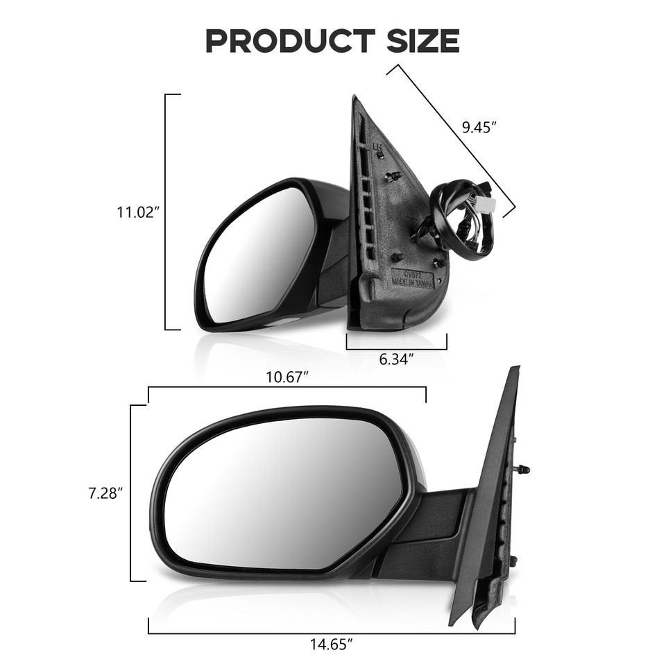 Power Fold Memory Heated Puddle light Arrow Signal Mirror For 2007-14 ...