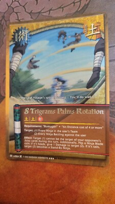Naruto CCG 8 Trigrams Palms Rotation Jutsu 064 Super Rare 1st Edition ...