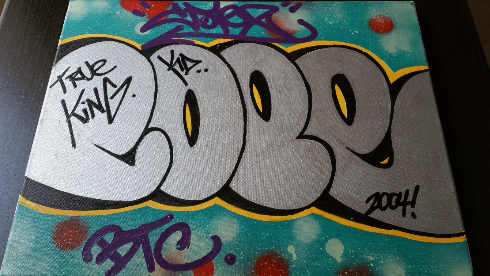 Cope2 Graffiti Art Original Vintage Canvas 20x16 New Gallery White Wood ...