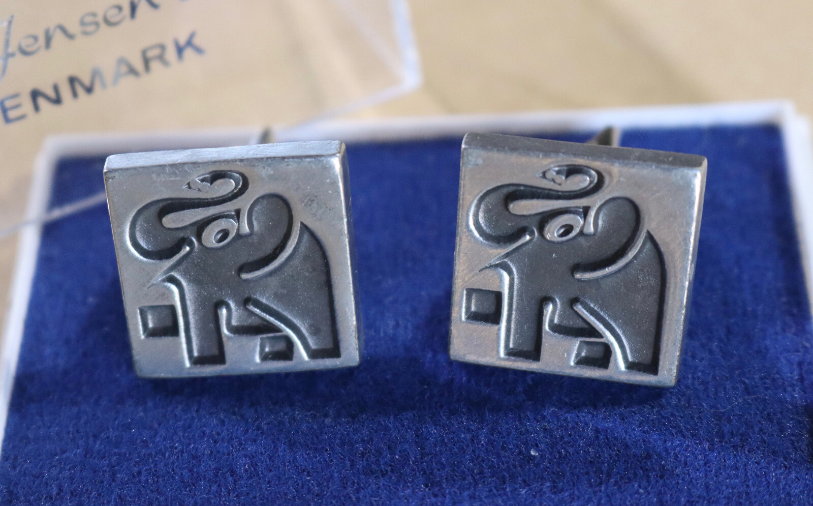 Rare Vintage Jorden Jensen Pewter Denmark Cufflinks C… - Gem