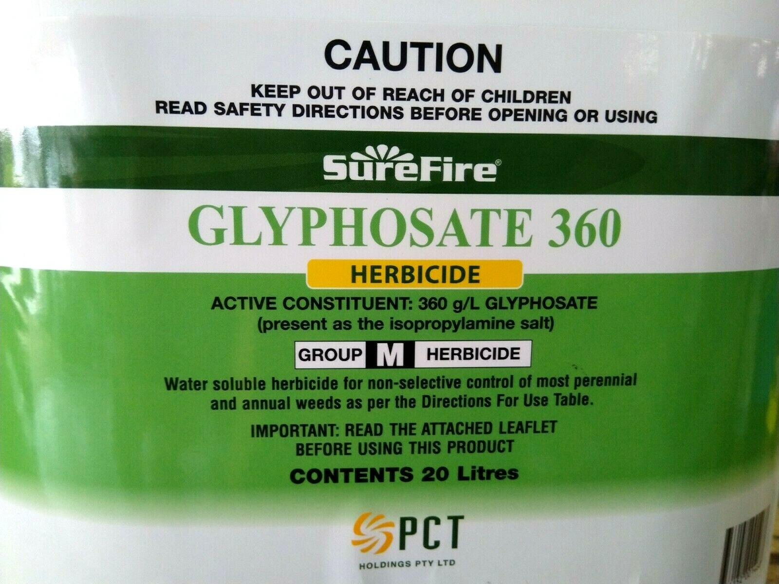 Glyphosate 360g/L Weed Killer & Herbicide 20L Pro Strength Glypho 360 ...