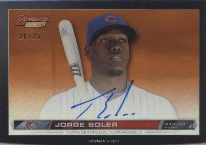 2015 Bowman's Best - Hi-Def Heritage Jorge Soler #HDH-JS Orange ...