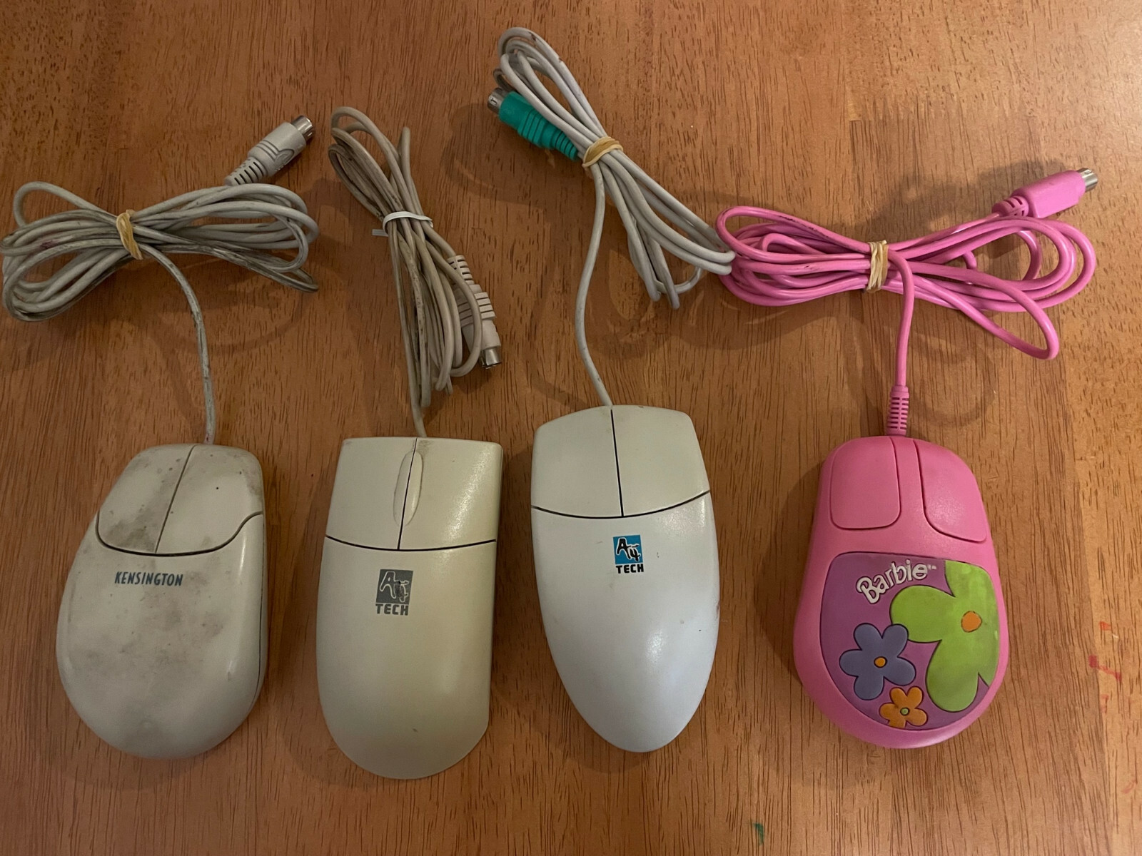 4 x Vintage 2 Button PS2 Ball Mice | eBay