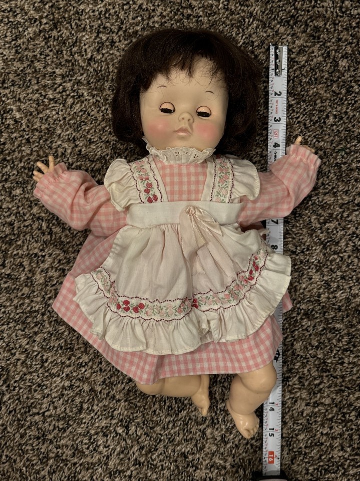 Vintage Effanbee Baby Doll Buttercup 9379 Brown Hair Blue Eyes 15 ...