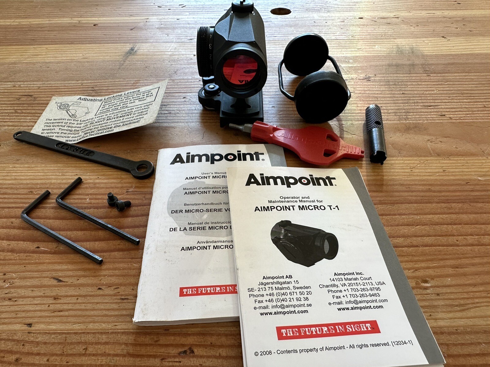 Aimpoint Micro T-1 2MOA Red Dot Sight W/ La Rue LT751 Mount #W2898403 ...