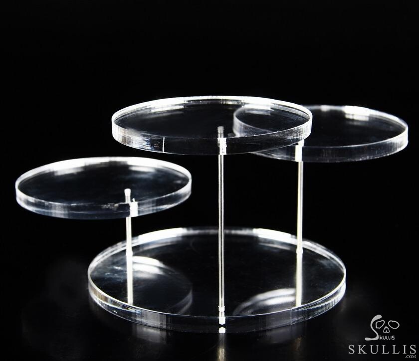 Floating 4 Crystal Skulls Display Stand for 1.5"-2.5" plastic Crystal ...