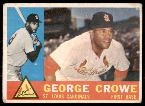 1960 Topps George Crowe St. Louis Cardinals #419 MLB Baseball Vintage ...