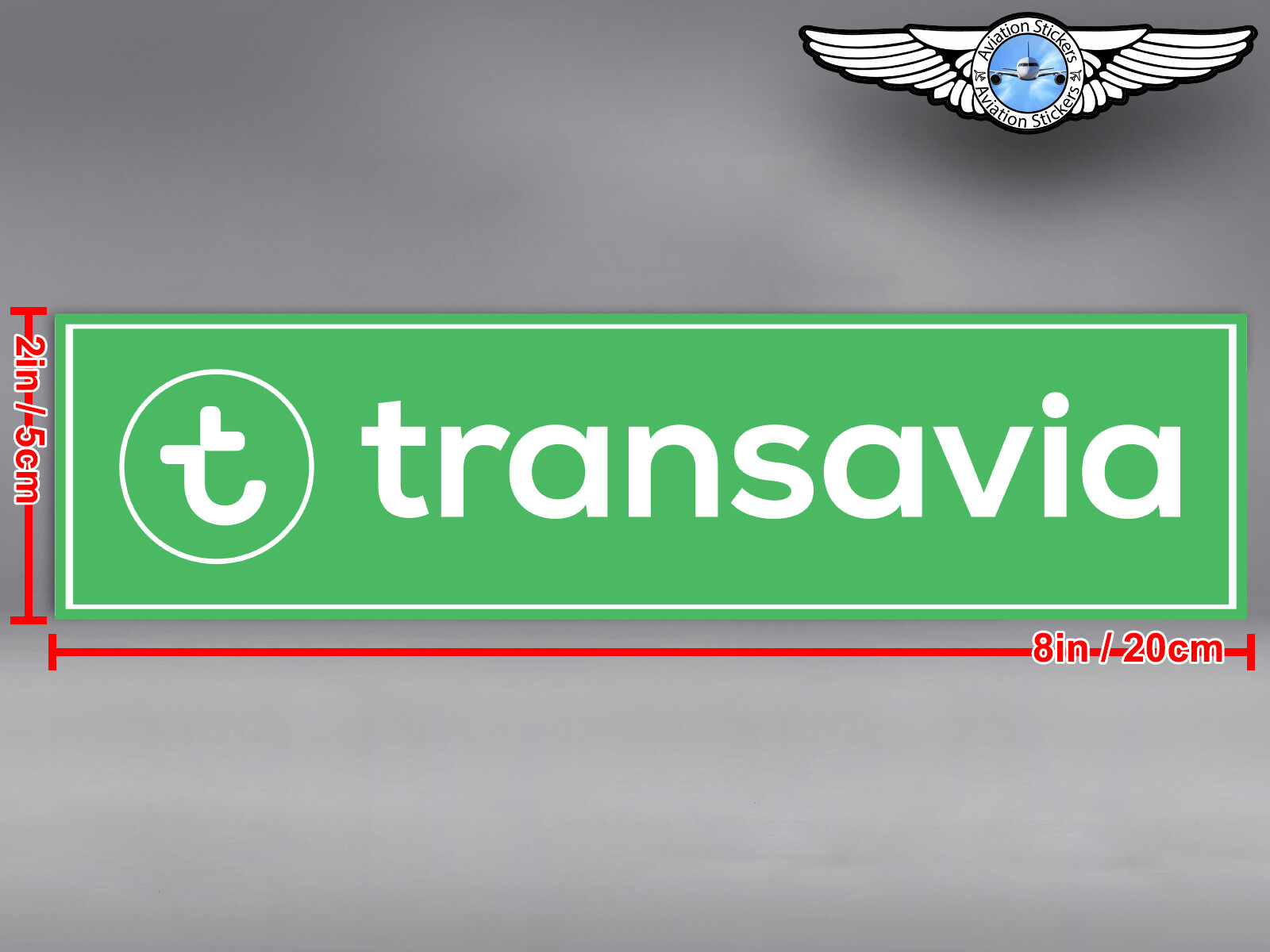 TRANSAVIA NEW RECTANGULAR LOGO STICKER / DECAL | eBay