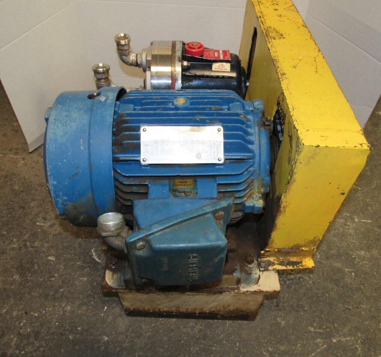 SIEMENS PE-21 PLUS RGZESD 5HP,3PH,1730RPM MOTOR W/ WANNER D10SLSVHFECB ...