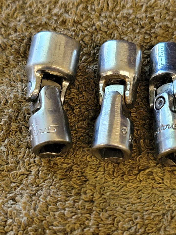4 Snap-on TMU 7/16" 3/8 5/16 1/4 Swivel Socket Sae Set 1/4" Drive | eBay