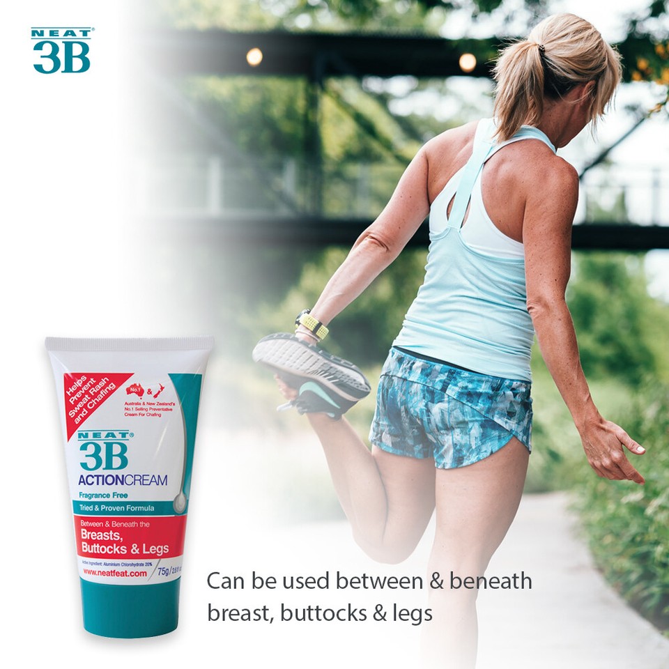 Neat® 3B Action Cream 75g - Sweat Rash and Chafing Prevention TRIPLE ...