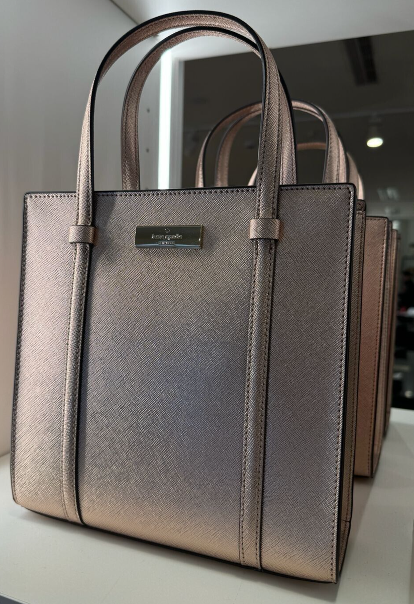 Kate Spade Kenzie Small Tote Bag KI916 Metallic Rose Gold Kate Spade Kenzie Small Tote Bag KI916 Metallic Rose Gold