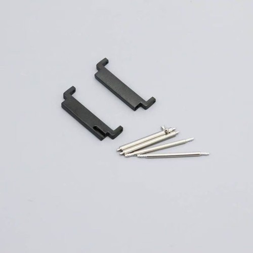 2 Set Watch Strap adapter For 20mm TO 22mm Metal Stainless Steel Black ...