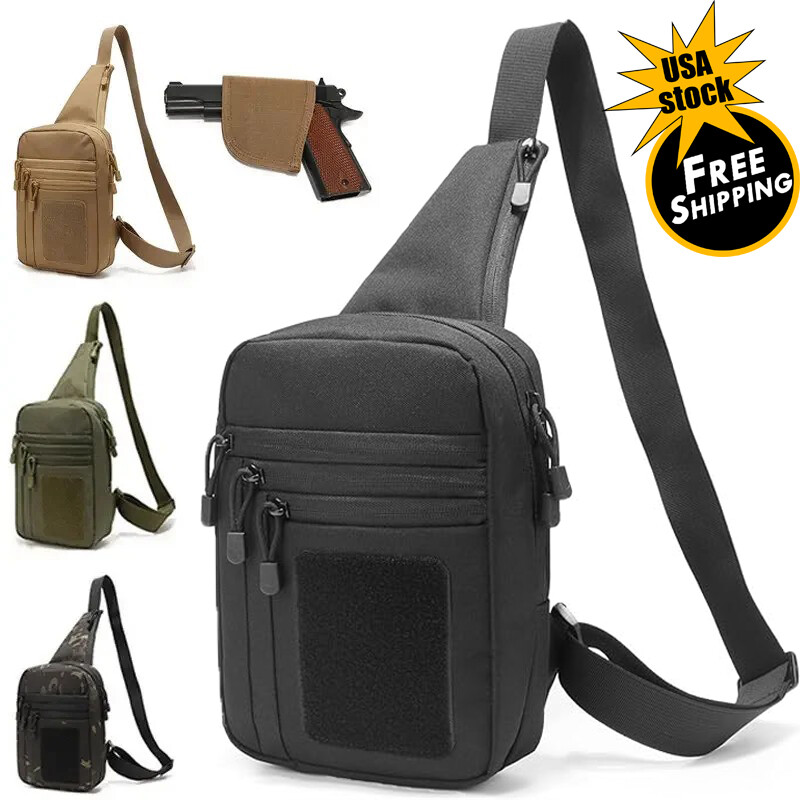Concealed Carry Crossbody Gun Bag for Men Sling Bag Tactical Shoulder ...