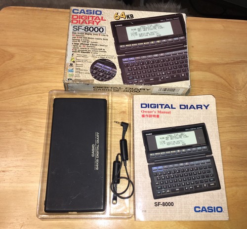 CASIO Digital Diary SF-8000 64KB Vintage Electronics - Japan IOB | eBay