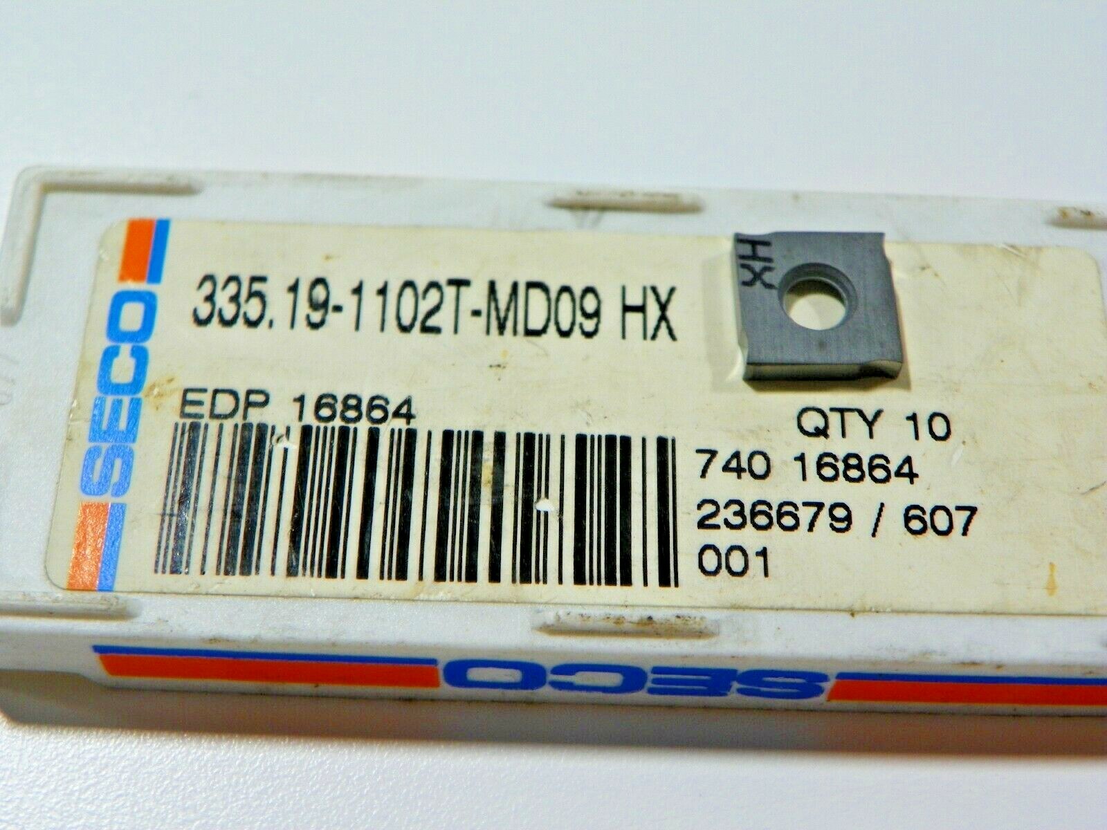 10 PIECES, SECO, 335-19-1102T-MD09 HX CARBIDE INSERTS F513 | eBay