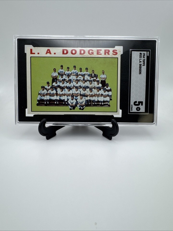 1964 TOPPS #531 DODGERS TEAM CARD Professional grade SGC 5 Good ...