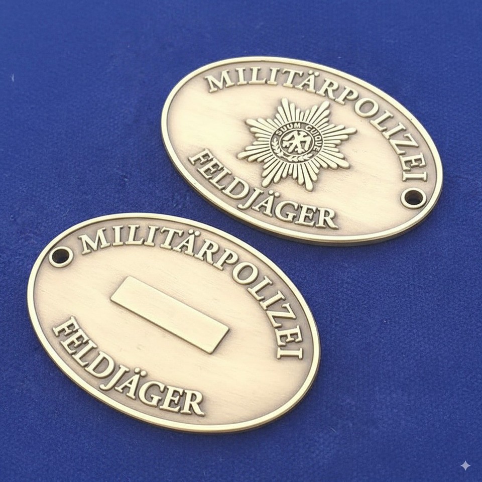 ehemalige Feldjäger Dienstmarke Militärpolizei MP Abzeichen ...