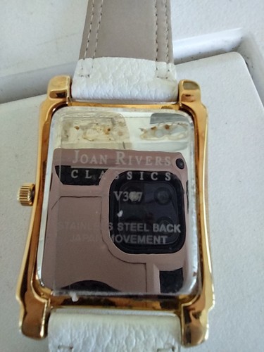 Joan Rivers Classics V377 Orange Face Large Watch Cream Color Leather ...