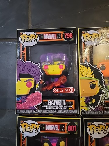 Target Exclusive Marvel Pops: 798 Gambit,800 Rogue,801 Deadpool & 799 ...