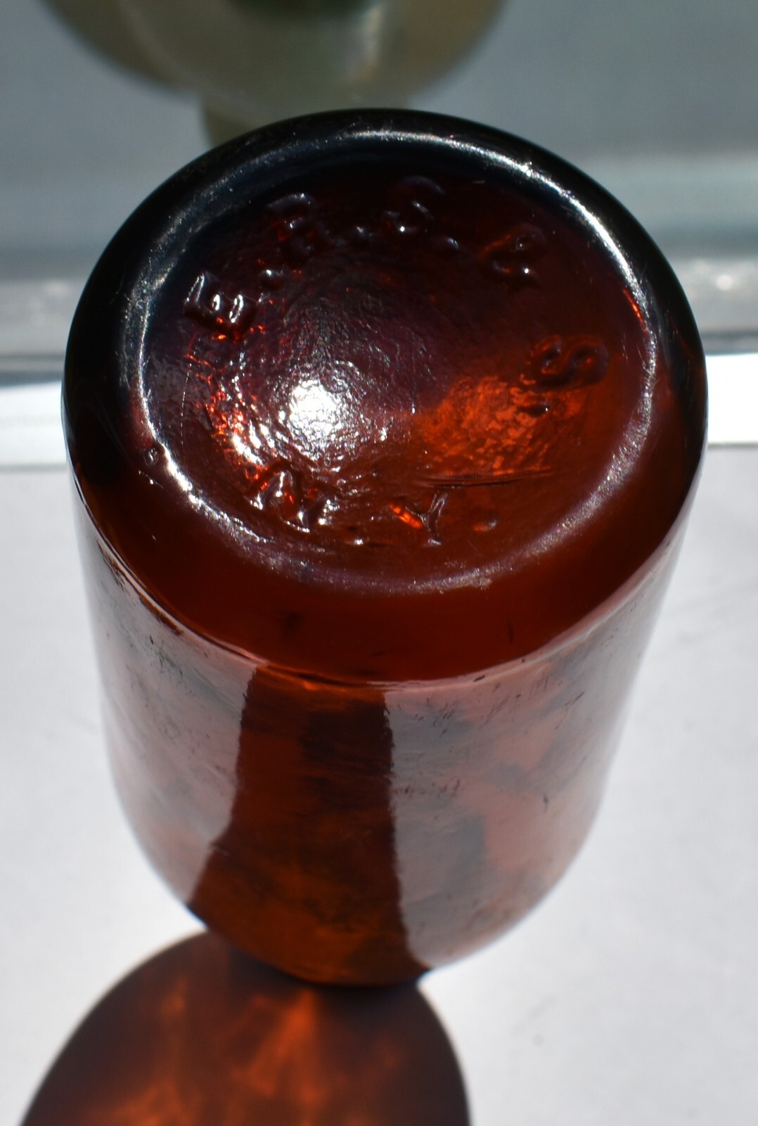 Antique E.R. Squibb & Sons Brooklyn New York Blown Amber Bottle ...