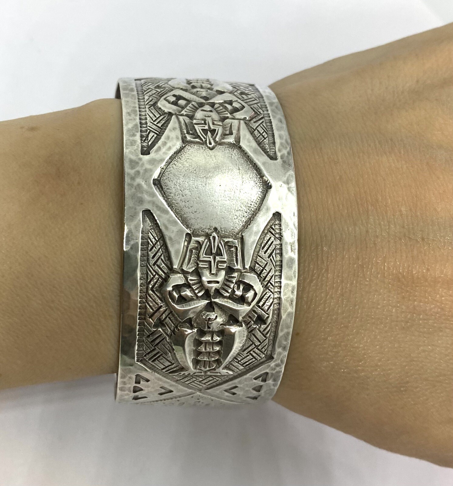 Vintage Art Deco TAN Colombia 900 Silver Egyptian Rev… - Gem