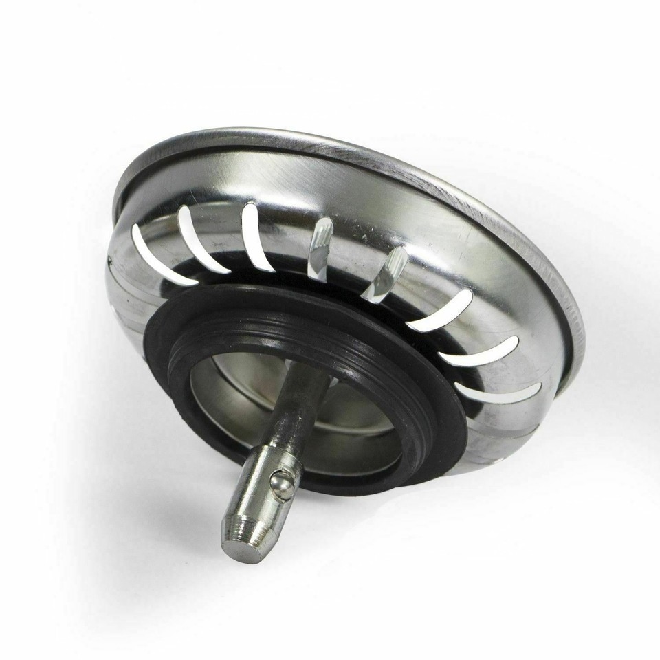 Stainless Steel (3.5) Sink Strainer Replacement Basket Ball Lock Rubber ...