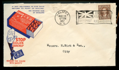 🍁1937 Flag Halifax, CBQ tablets colour advertising cover Canada | eBay