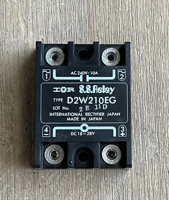 IOR INTERNATIONAL RECTIFIER S.S. RELAY D2W210EG SOLID STATE RELAY 10A ...