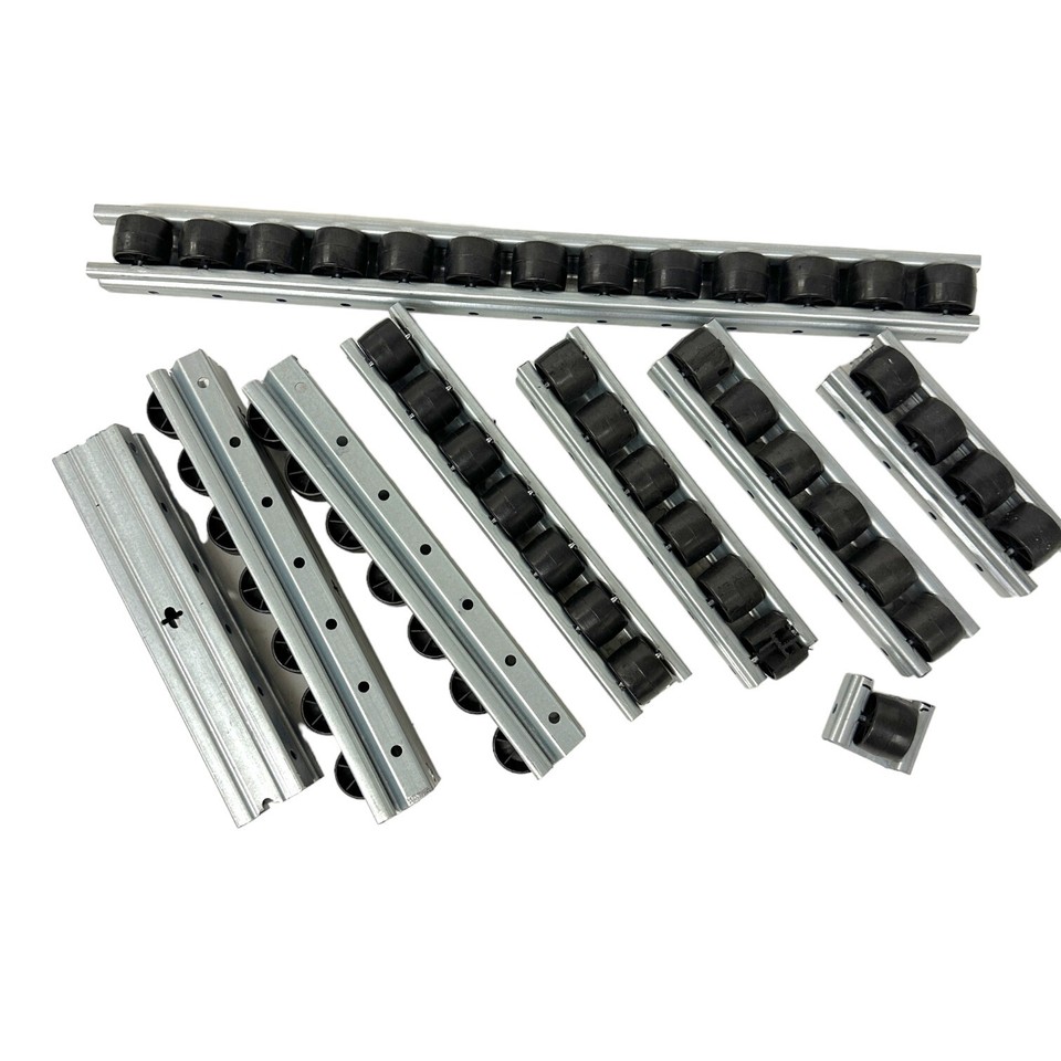 9 pcs Assorted Roller Track Flow Rail Gravity Conveyor for Various ...